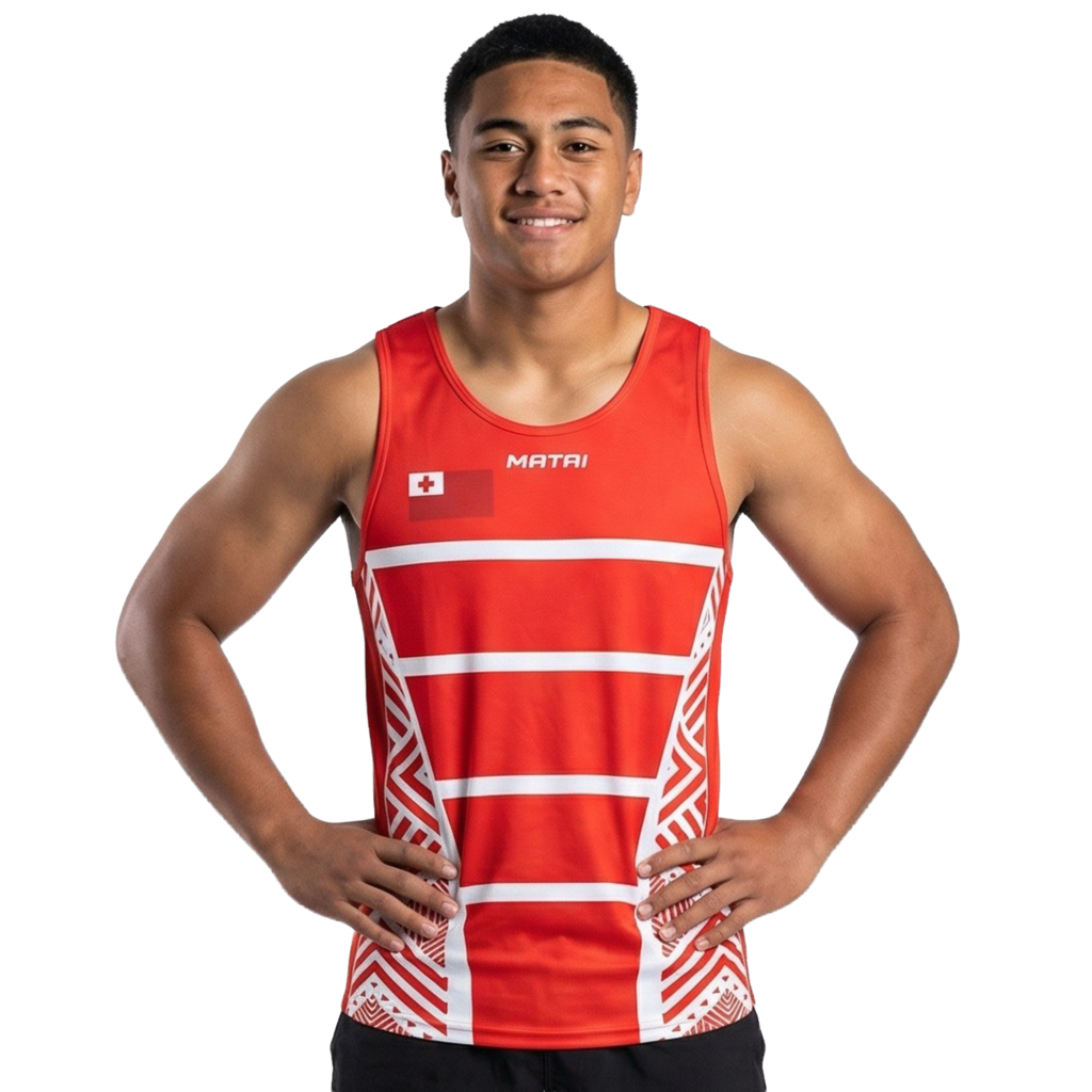 Pro Sublimated Singlet - Tonga Inspired Designs | Matai Sports