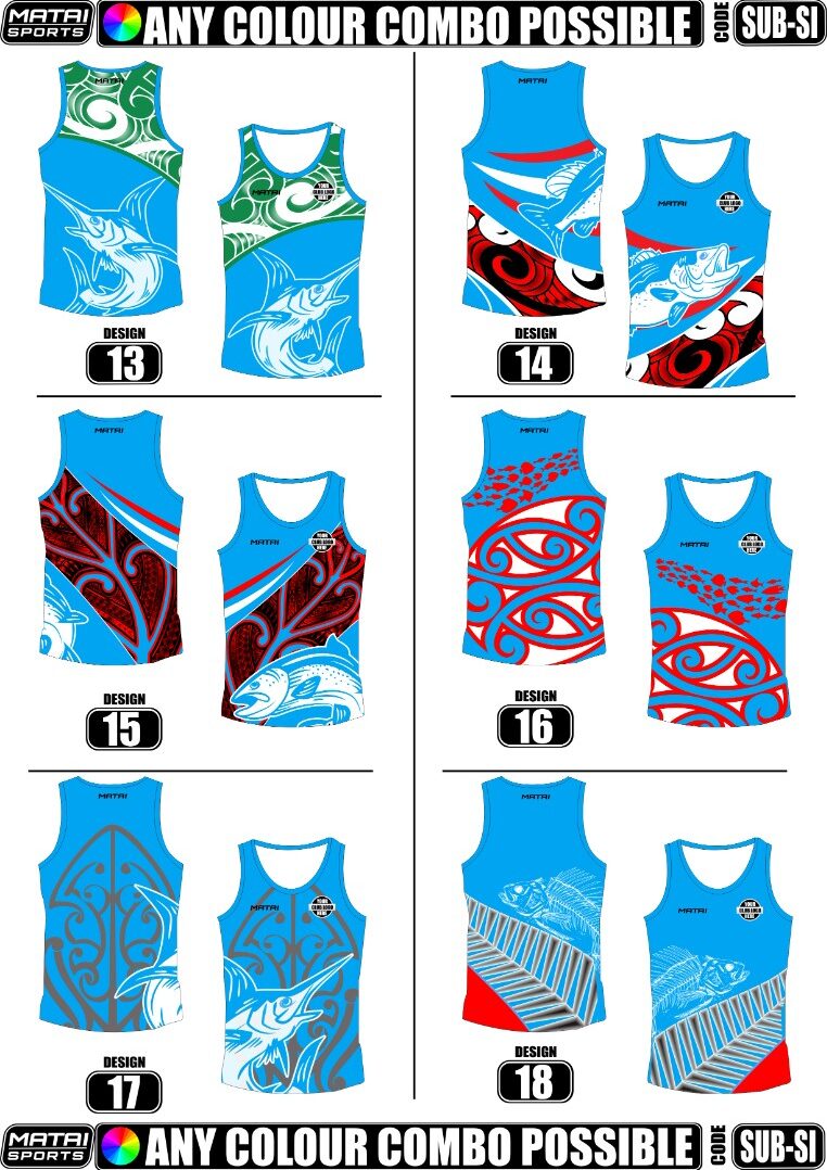 Pro Sublimated Fishing Singlet - Maori | Matai Sports