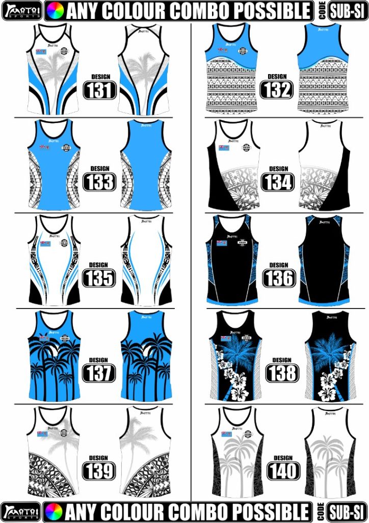 Pro Sublimated Singlet - Fiji | Matai Sports
