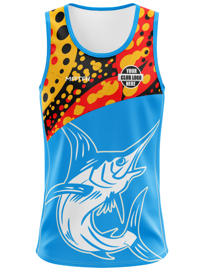 Pro Sublimated Fishing Singlet - Indigenous | Matai Sports