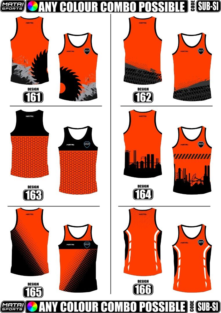 Pro Sublimated Work Wear Singlet | Matai Sports